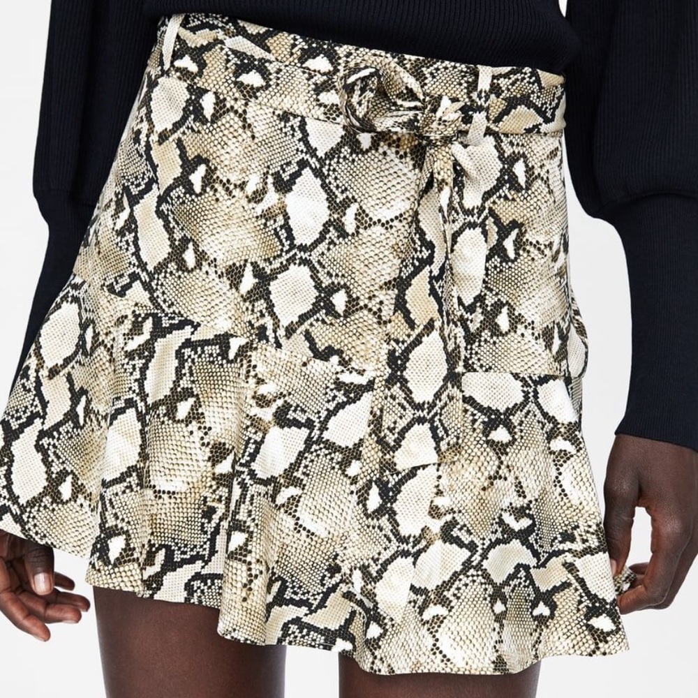 Zara Snake Print Skort - Gem